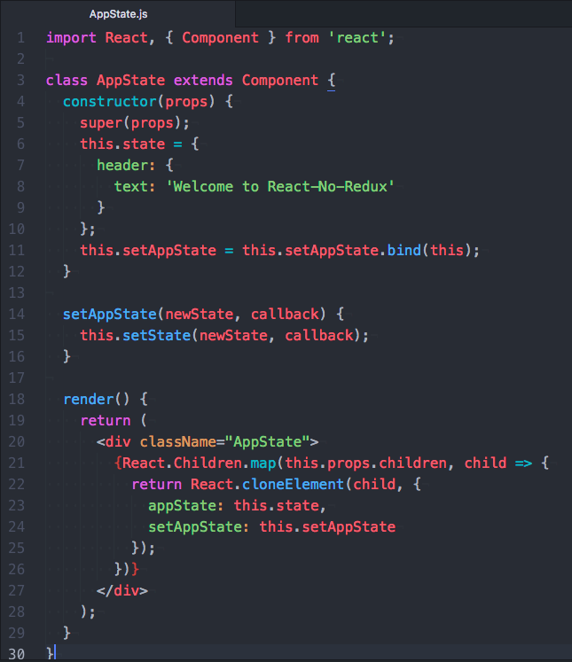 React WITHOUT Redux Example